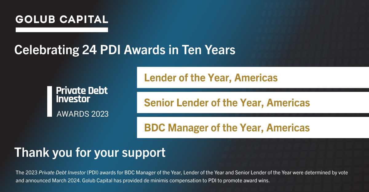 Golub Capital Wins All Three Nominated Categories at the 2023 PDI ...
